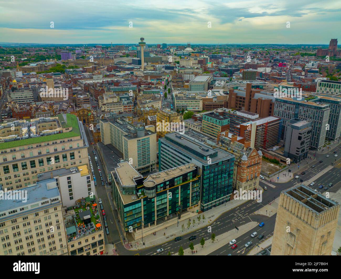 Liverpool Maritime Mercantile City aerial view on James Street with ...