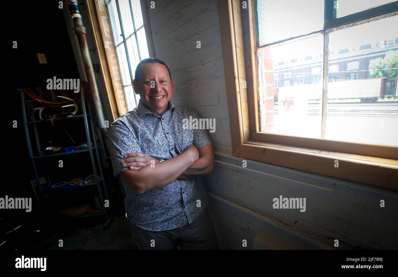 Shaun Vincent, creative director of Vincent Design, is photographed in ...