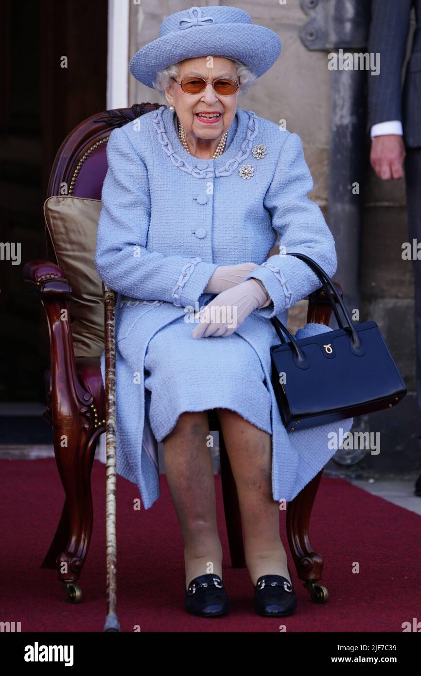 Queen Elizabeth II attending the Queen's Body Guard for Scotland (also ...