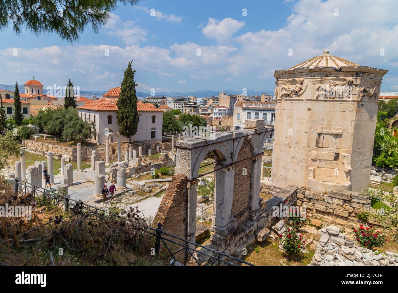 Athens, Greece: May 07, 2022: Tower of Winds or Aerides in Roman Agora ...