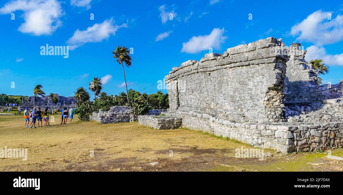 Tulum Mexico 24. February 2022 Ancient Tulum ruins Mayan site with ...