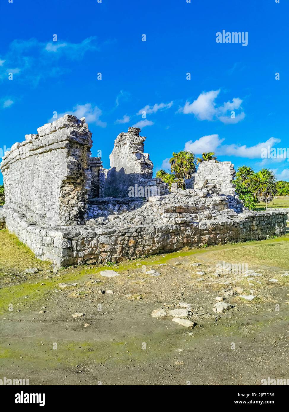 Ancient Tulum ruins Mayan site with temple ruins pyramids and artifacts ...