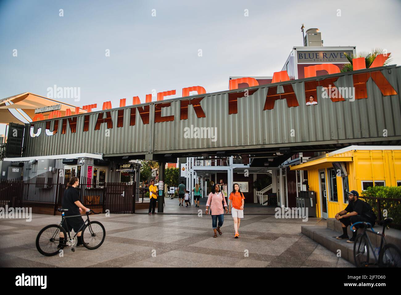 Entrance to the Container park in Las Vegas, Nevada Stock Photo - Alamy