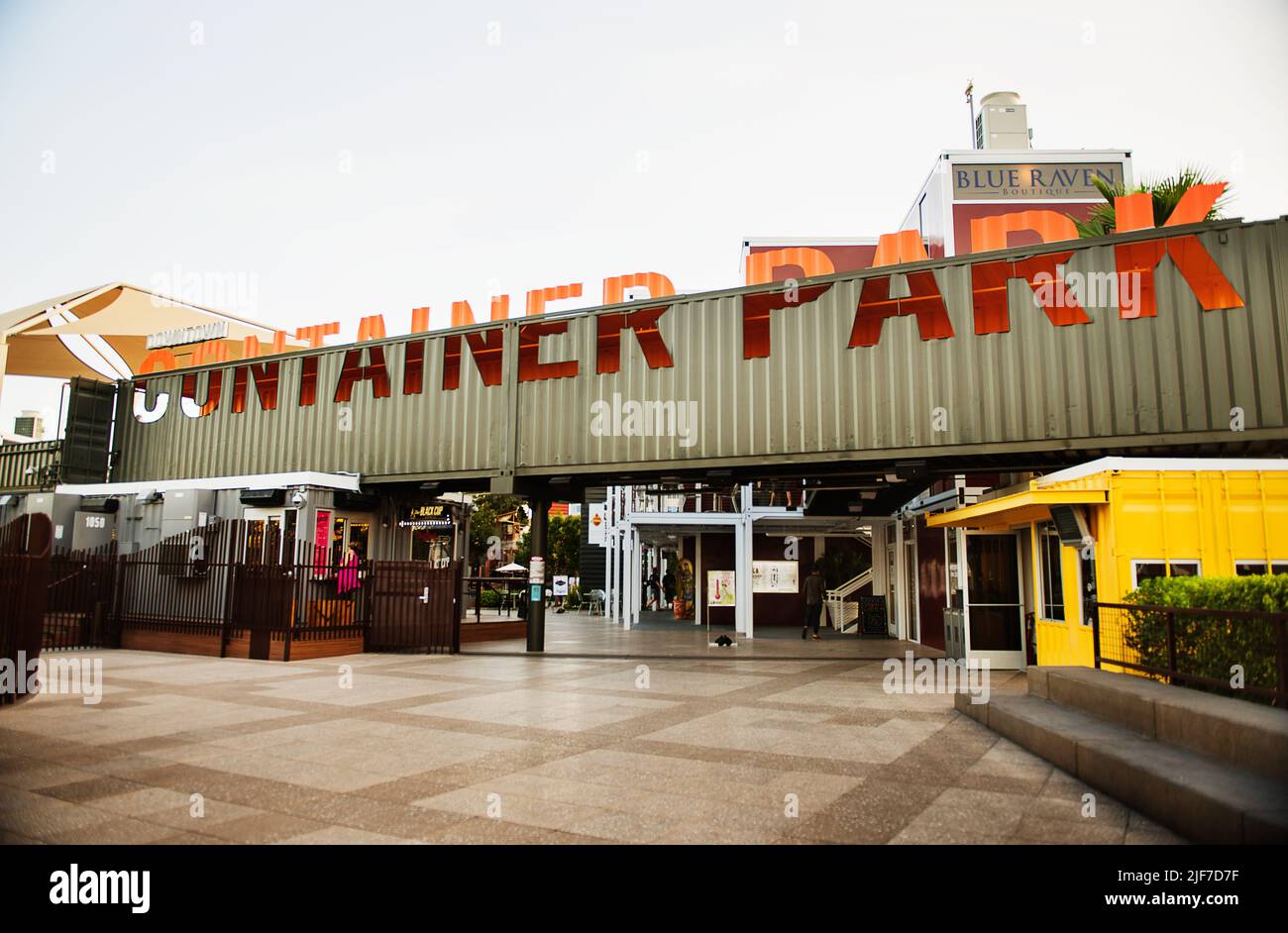 Entrance to the Container park in Las Vegas, Nevada Stock Photo - Alamy