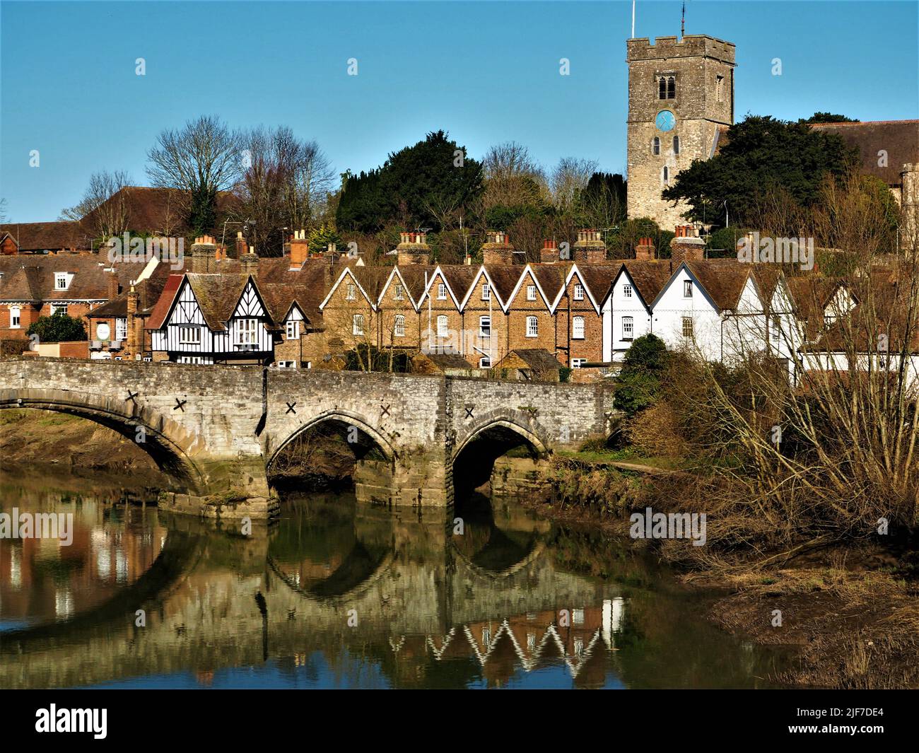 Aylesford Bridge and Chruch Stock Photo - Alamy