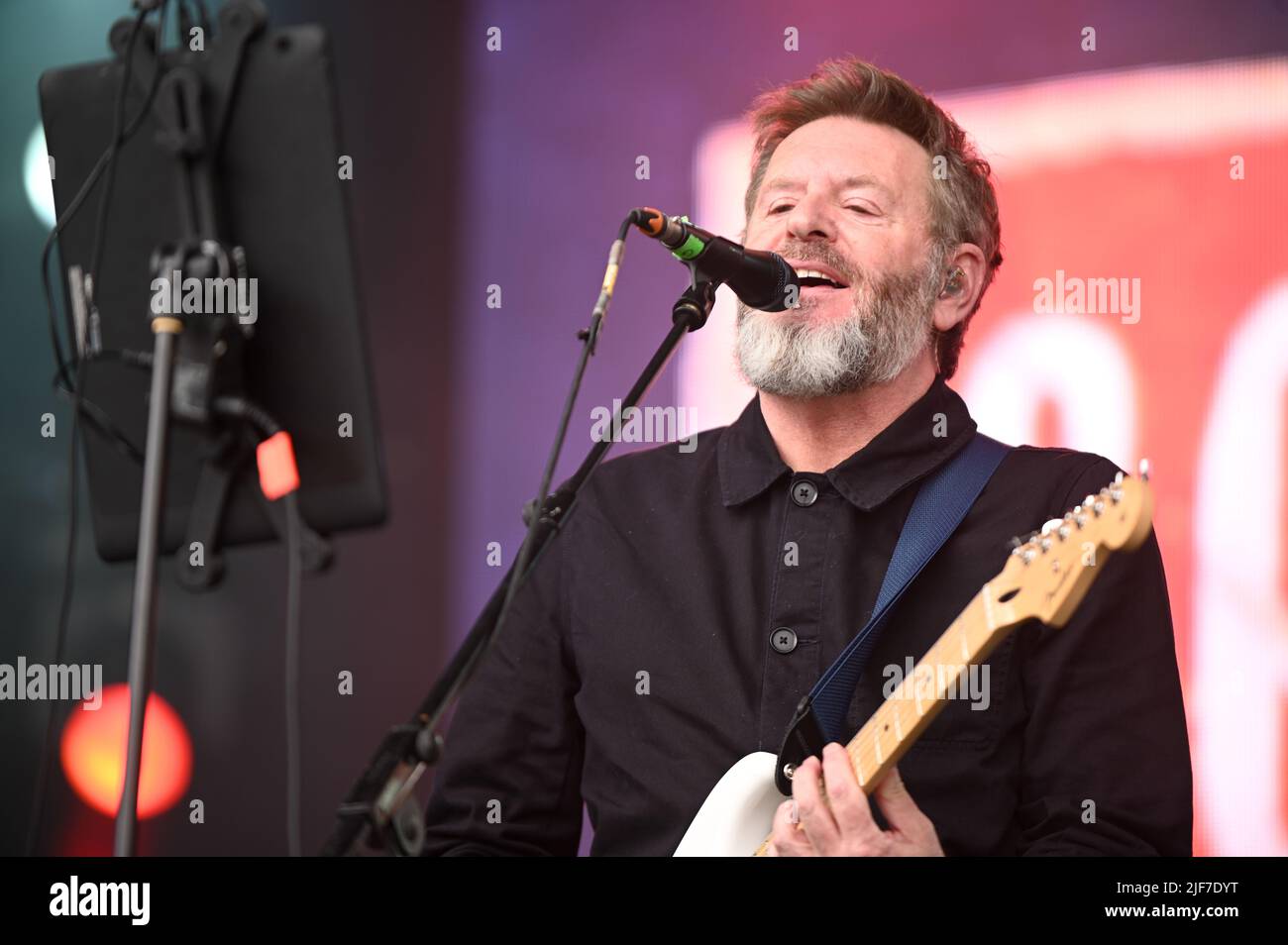 Green Gartside lead singer of Scritti Politti performs at Lets Rock ...