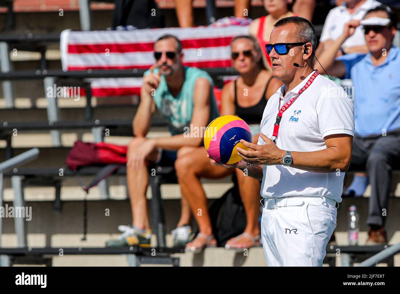BUDAPEST, HUNGARY - JUNE 30: Referee Georgios Stavridis during the FINA ...