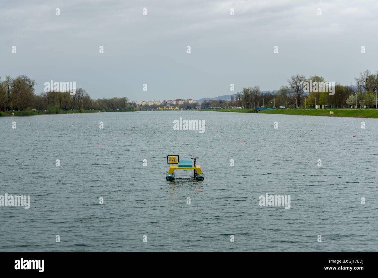Finish line at the canoe and kayak competition Stock Photo - Alamy