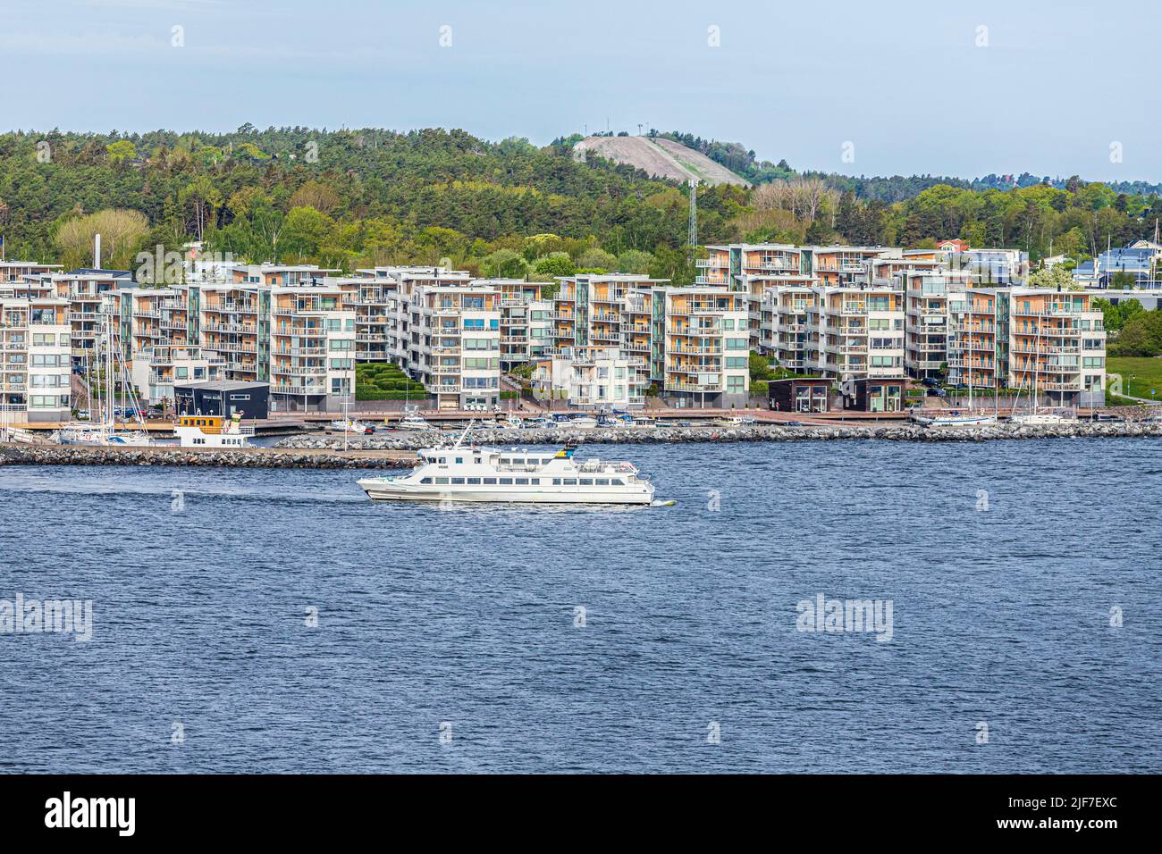 The passenger ship Vaddo passing through the Stockholm Archipelago ...