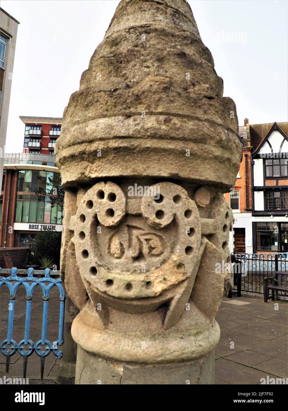 Column Head Coronation Stone of Kingston Stock Photo - Alamy