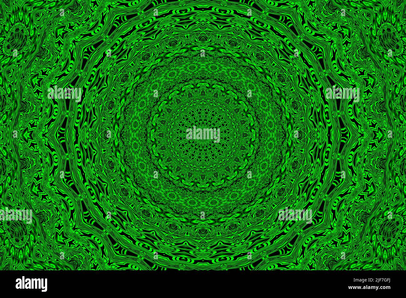 Digital art, 3d illustration. Abstract vibrant green geometric ...