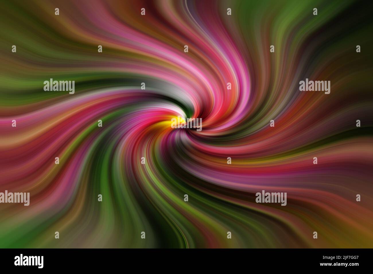 Digital art, 3d illustration. Abstract pink and green swirling vortex ...