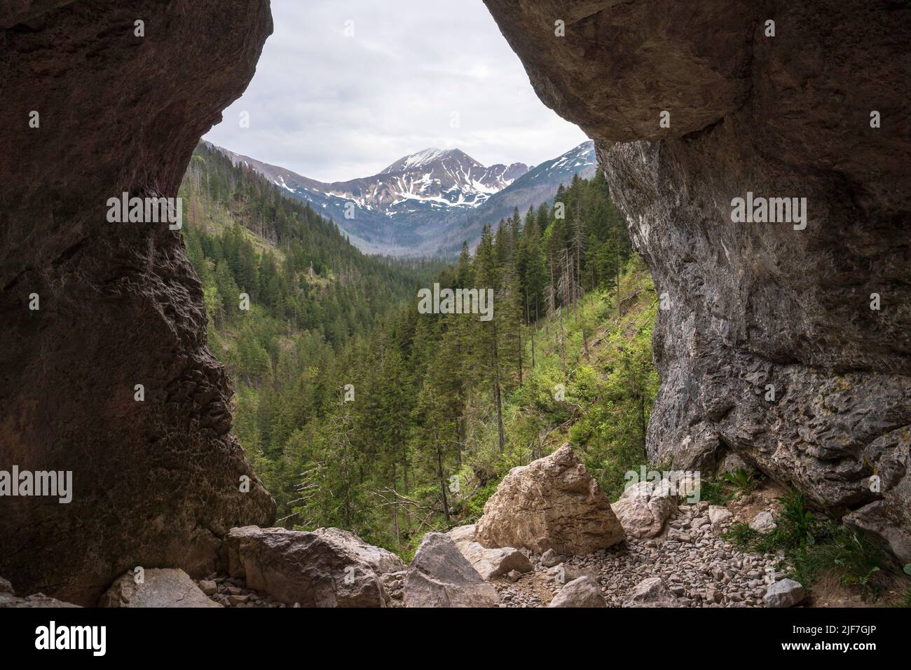 The view from the Mylna cave through the Pawlikowski window on the ...