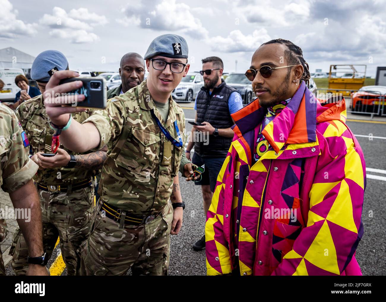 30th June, 2022. SILVERSTONE - Lewis Hamilton (Mercedes) at the ...