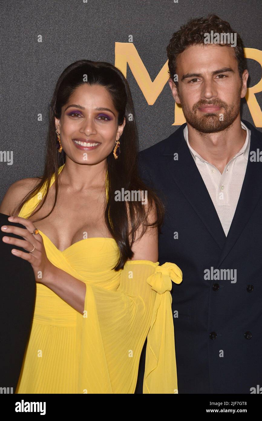 New York, NY, USA. 29th June, 2022. Freida Pinto, Theo James at ...