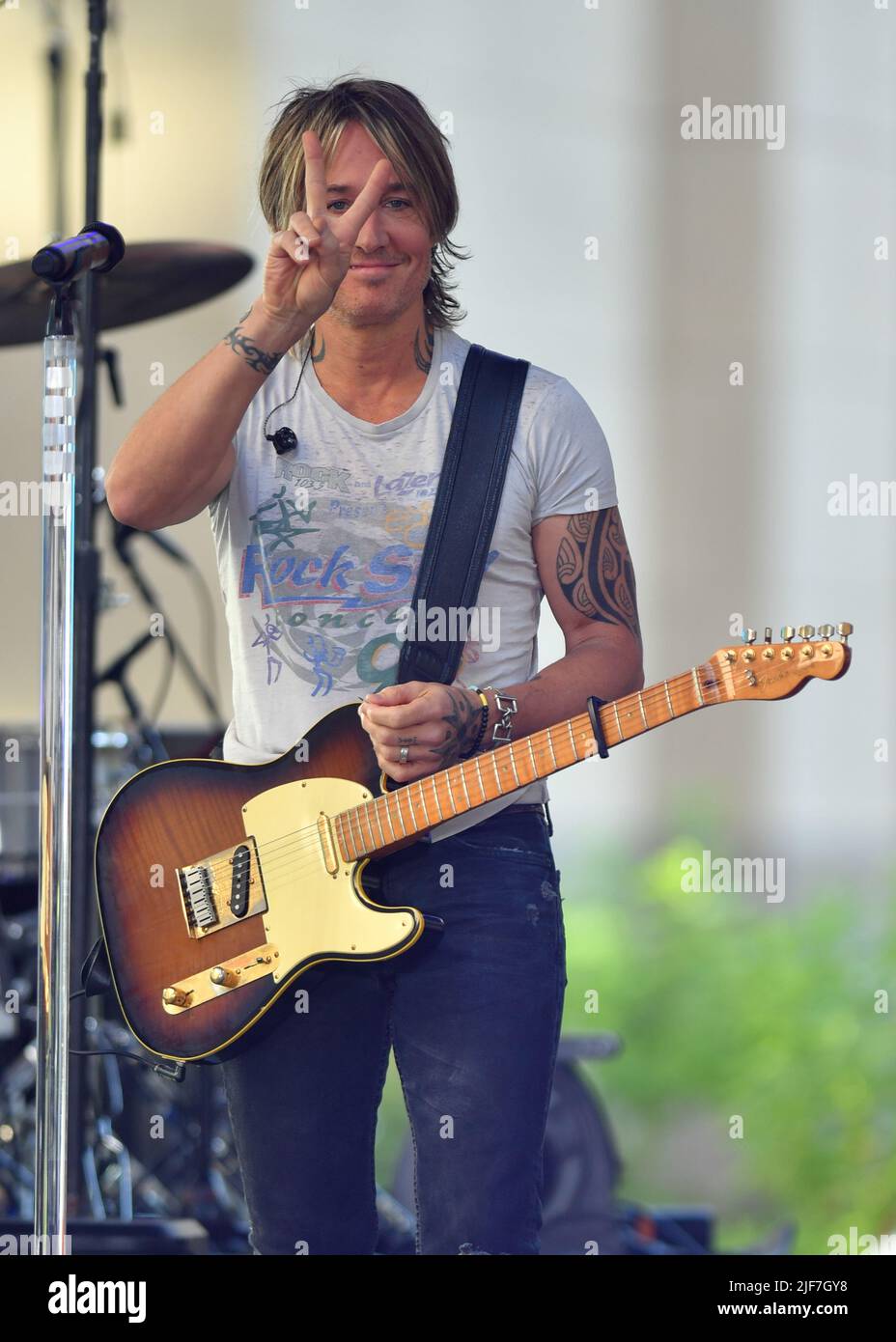Keith Urban performs on NBC's "Today" at Rockefeller Plaza on June 30 ...