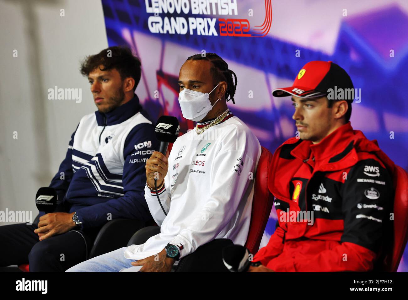 HAMILTON Lewis (gbr), Mercedes AMG F1 Team W13, portrait LECLERC ...