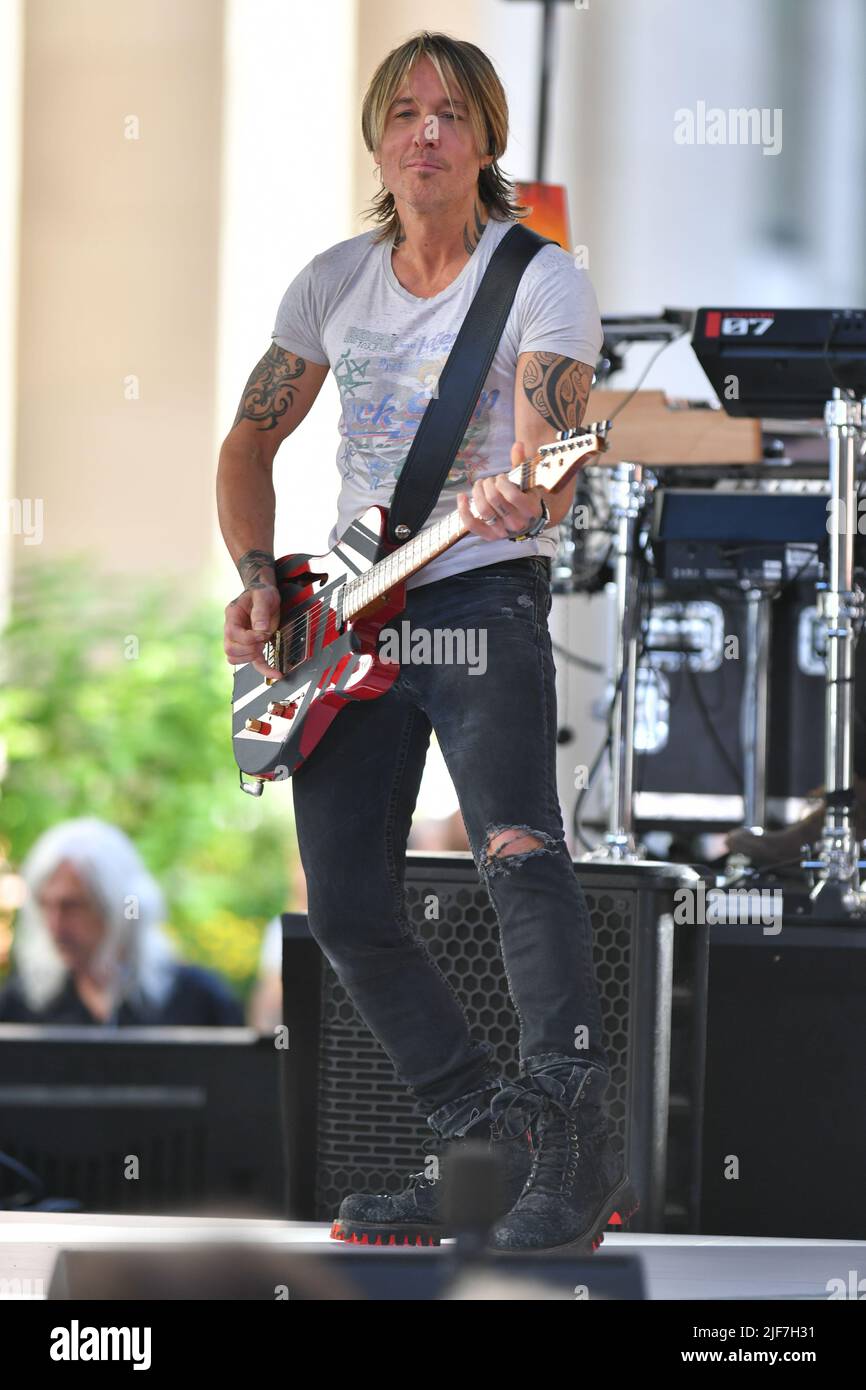 Keith Urban performs on NBC's "Today" at Rockefeller Plaza on June 30 ...