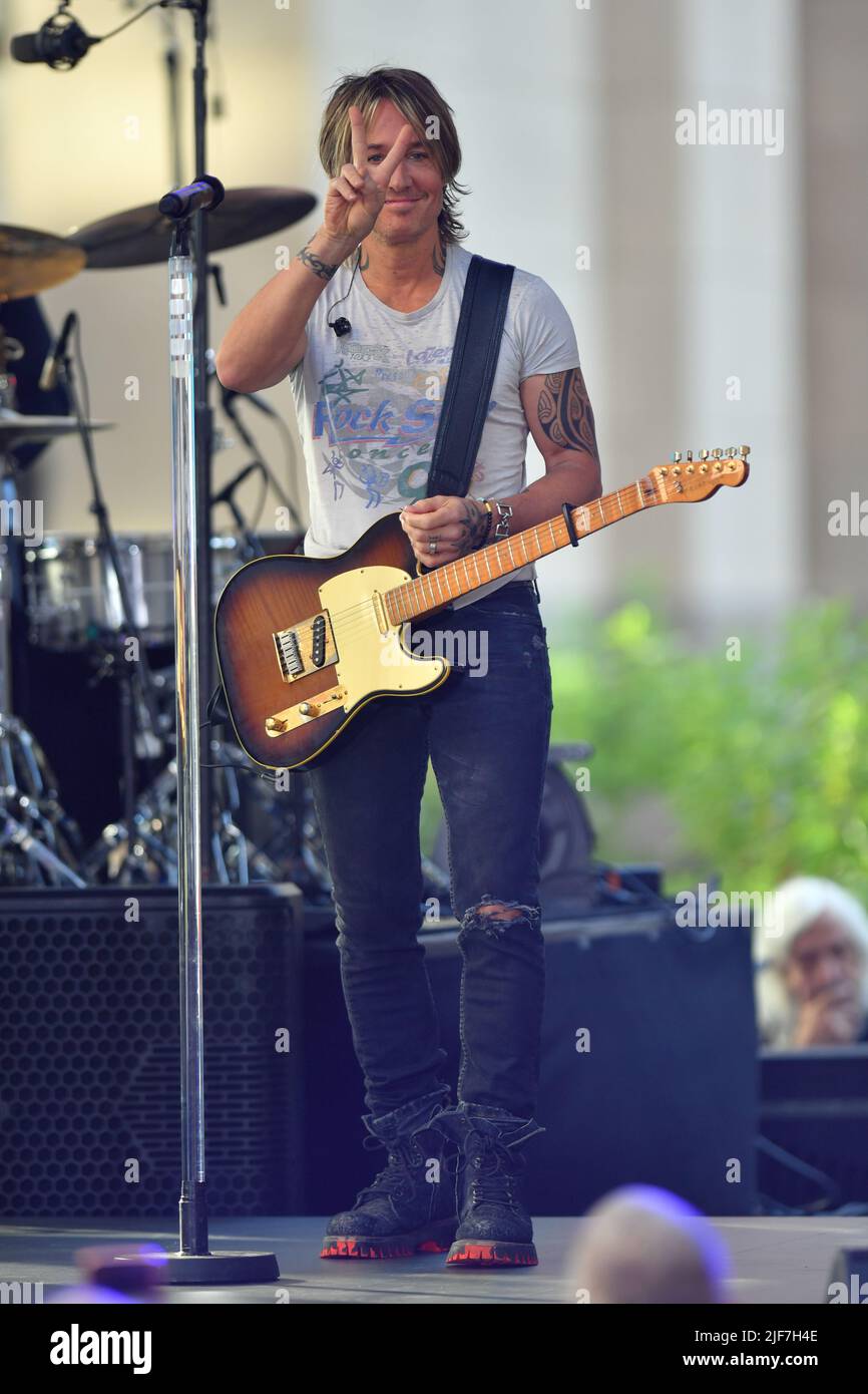 Keith Urban performs on NBC's "Today" at Rockefeller Plaza on June 30 ...