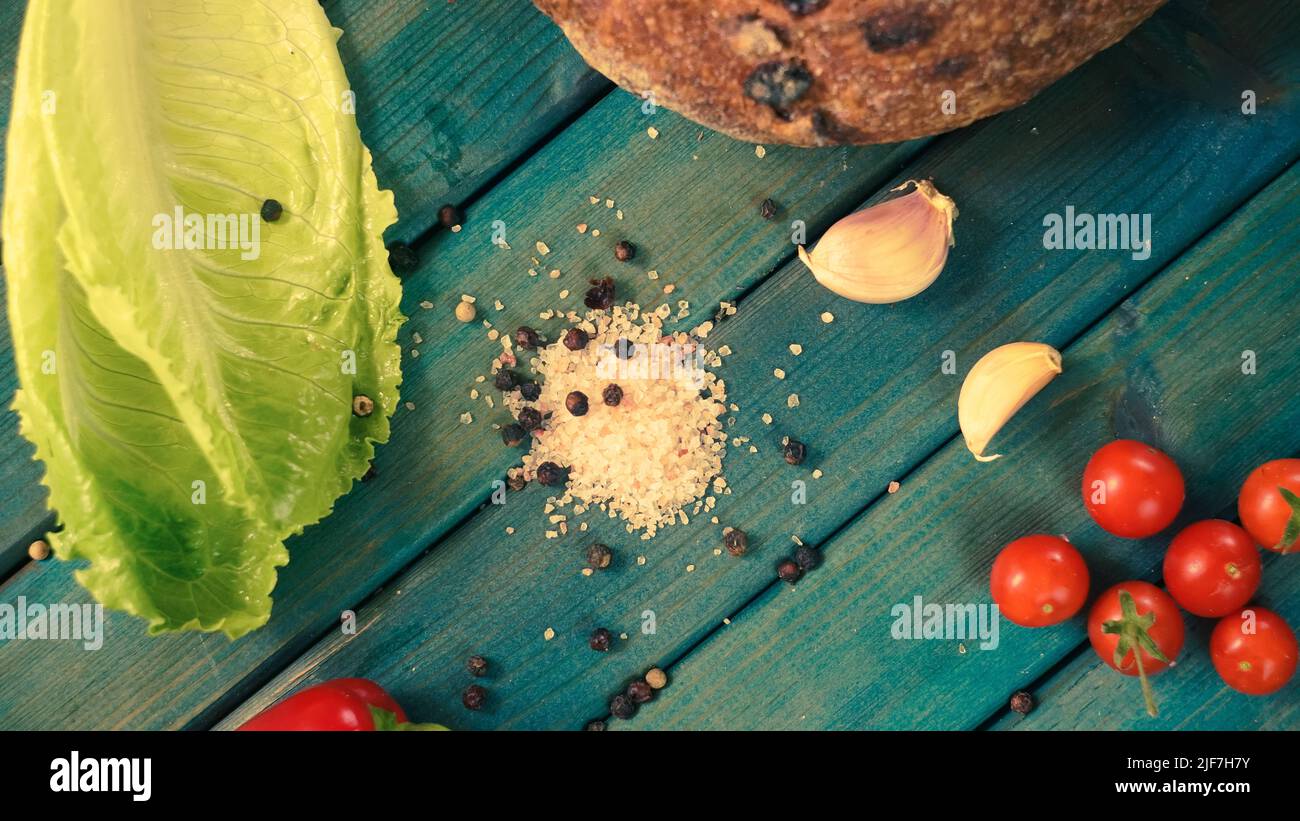 vegetables with fresh organic fruits and vegetable food. healthy diet ...