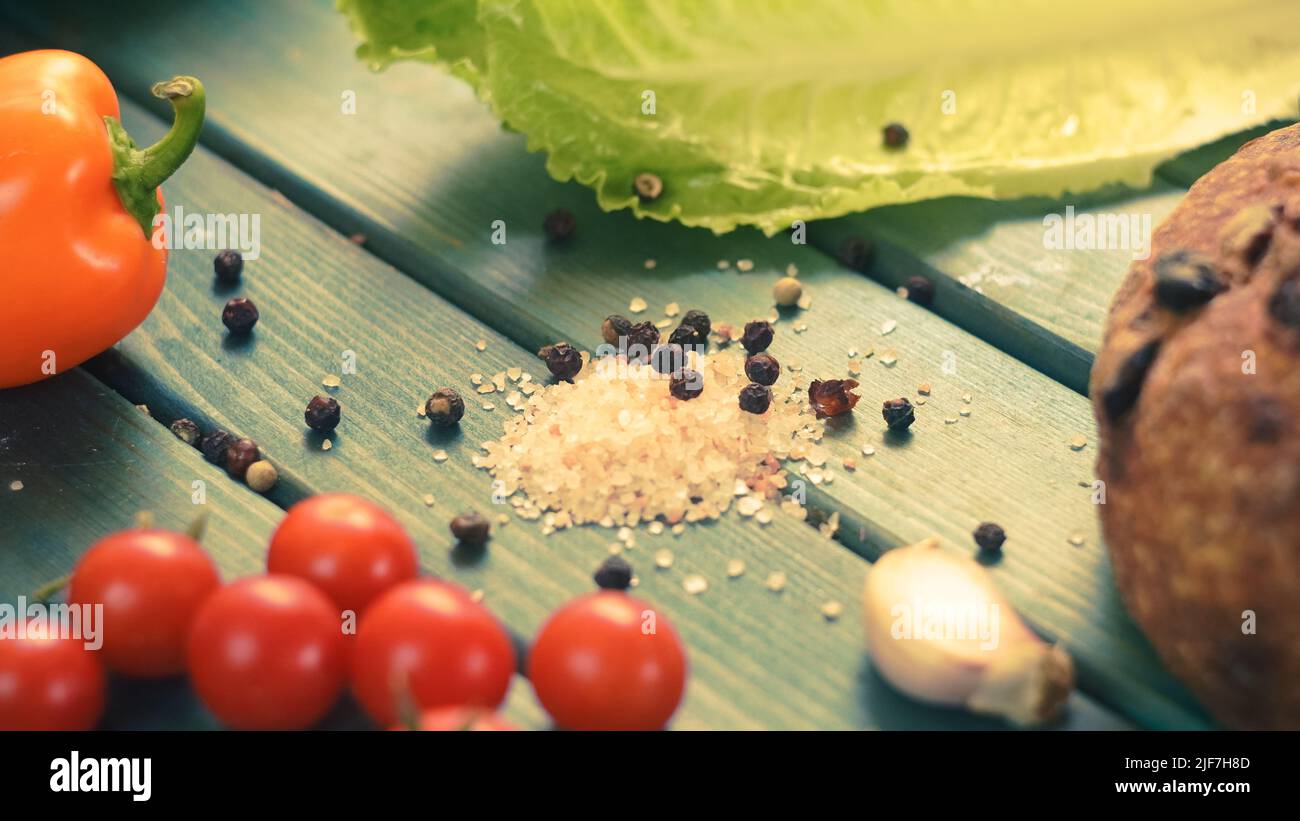 vegetables with fresh organic fruits and vegetable food. healthy diet ...