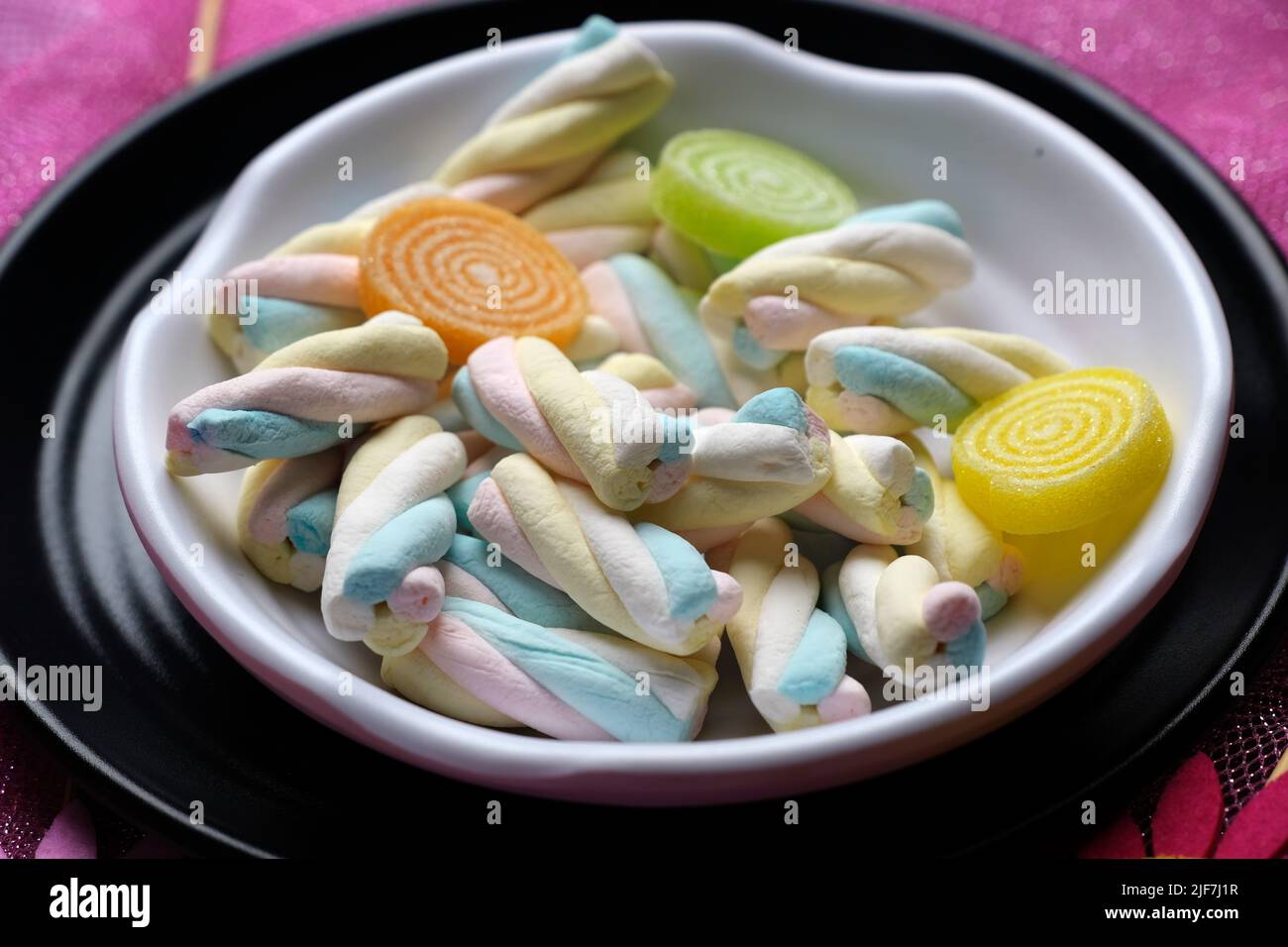 Multi-colored FRUIT FLAVOUR fluffy marshmallows, Tasty, Colorful ...