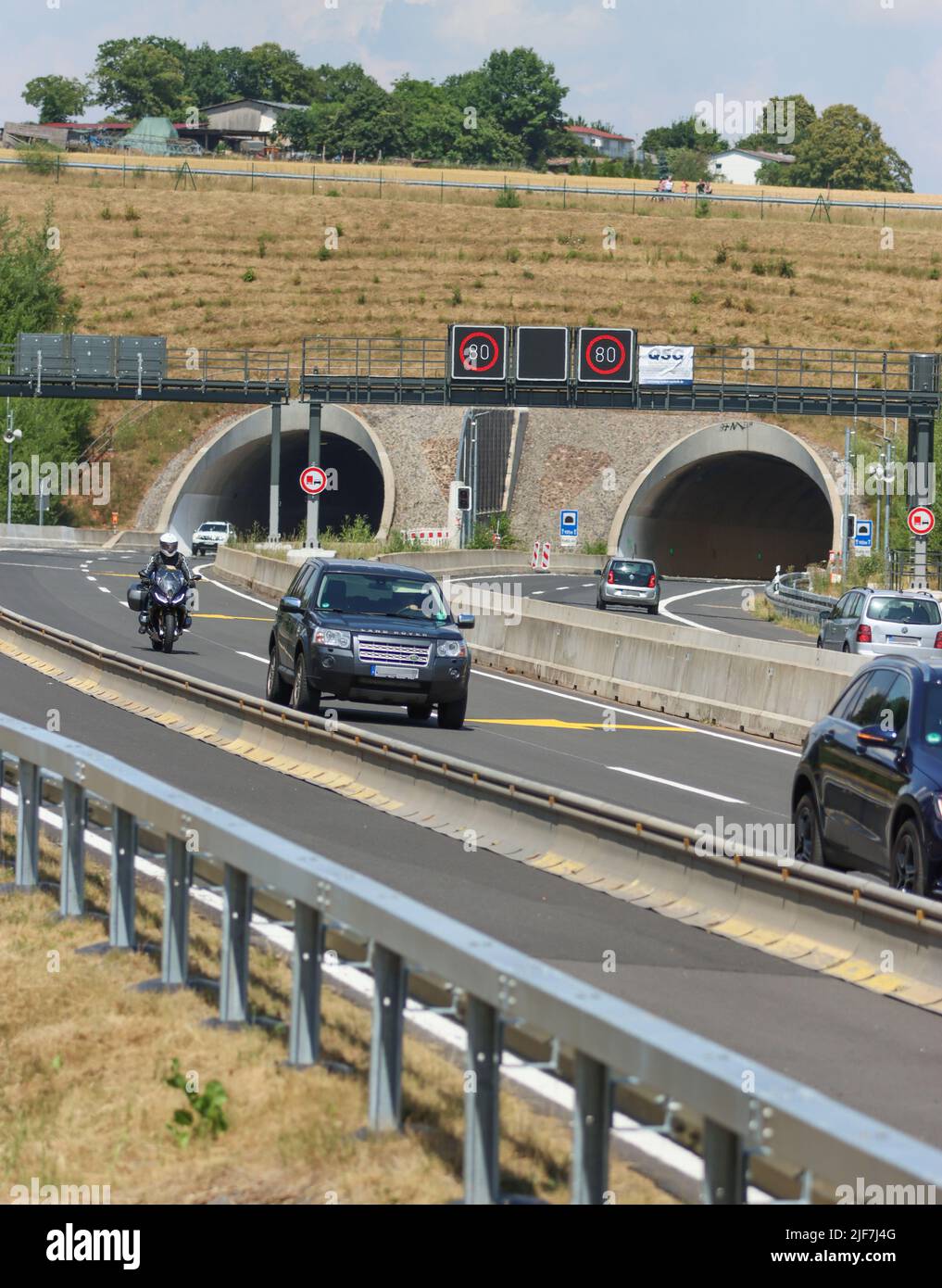 Schwalmstadt, Germany. 30th June, 2022. Traffic rolls through the ...