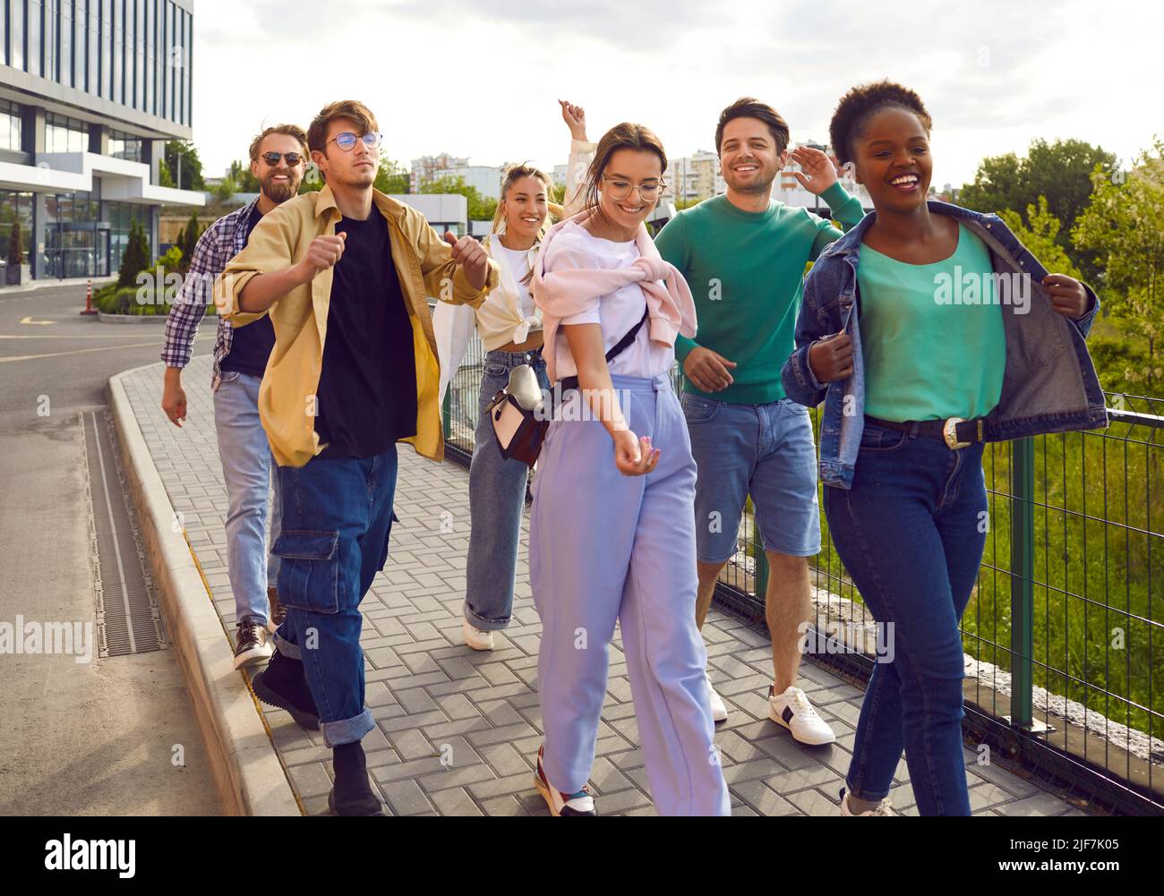 City walk group go walk hi-res stock photography and images - Alamy