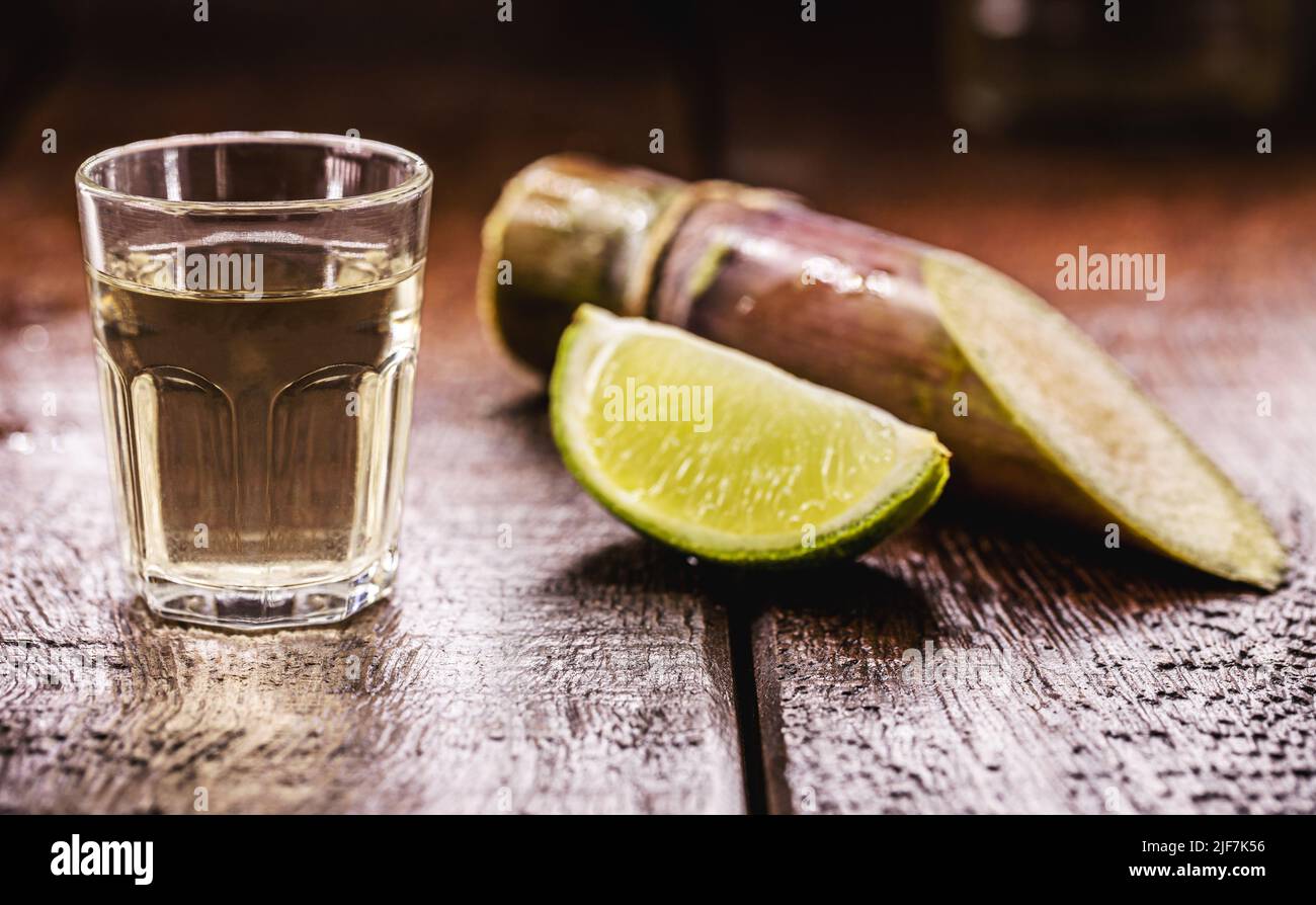cachaça drink, Brazilian drink distilled from sugar cane, copyspace ...