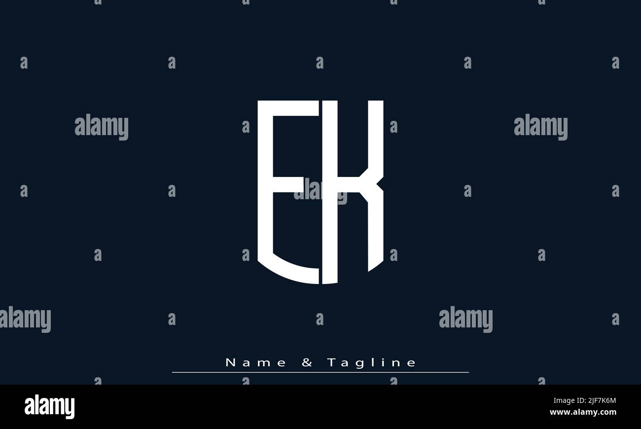 Alphabet letters Initials Monogram logo EK , KE Stock Vector Image ...