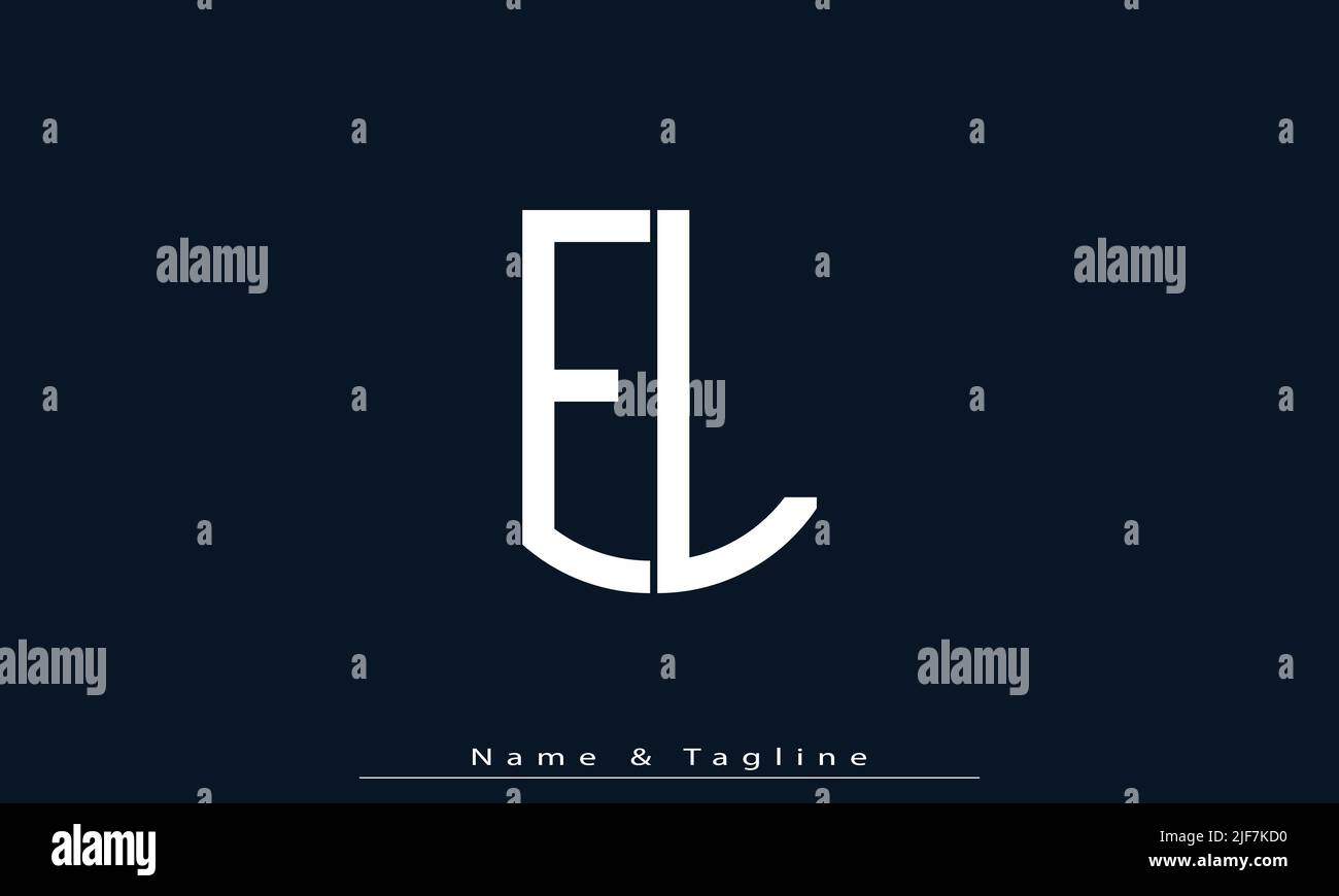 Alphabet letters Initials Monogram logo EL , LE Stock Vector Image ...