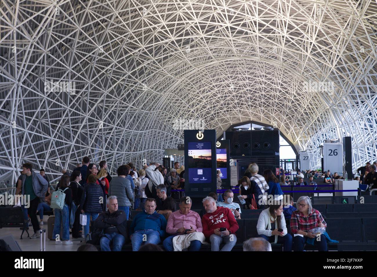 Croatia, Zagreb, airport, departure lounge, people Stock Photo - Alamy
