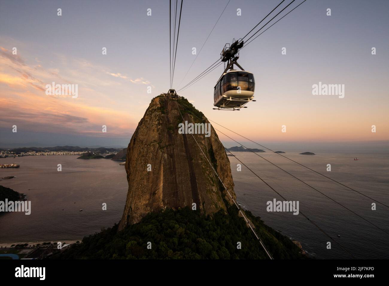 Beautiful view to Sugar Loaf Mountain from the cable car Stock Photo ...