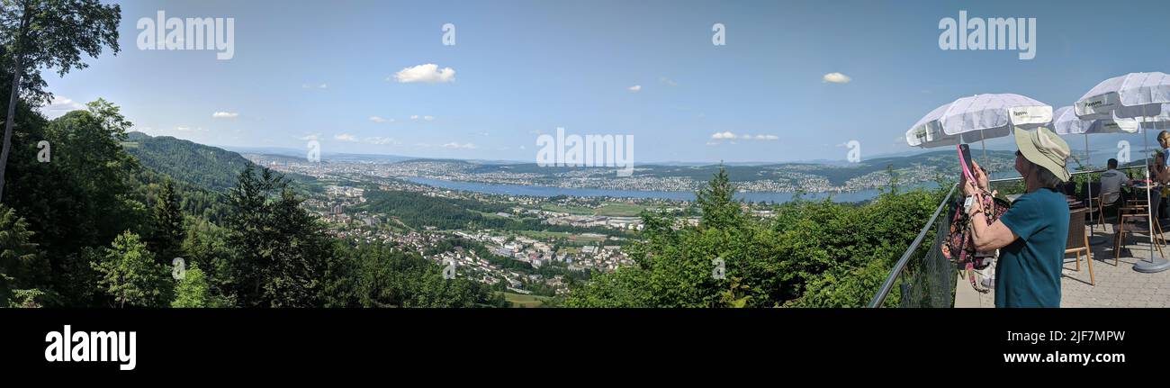 Panoramic view of the zurich lake hi-res stock photography and images ...