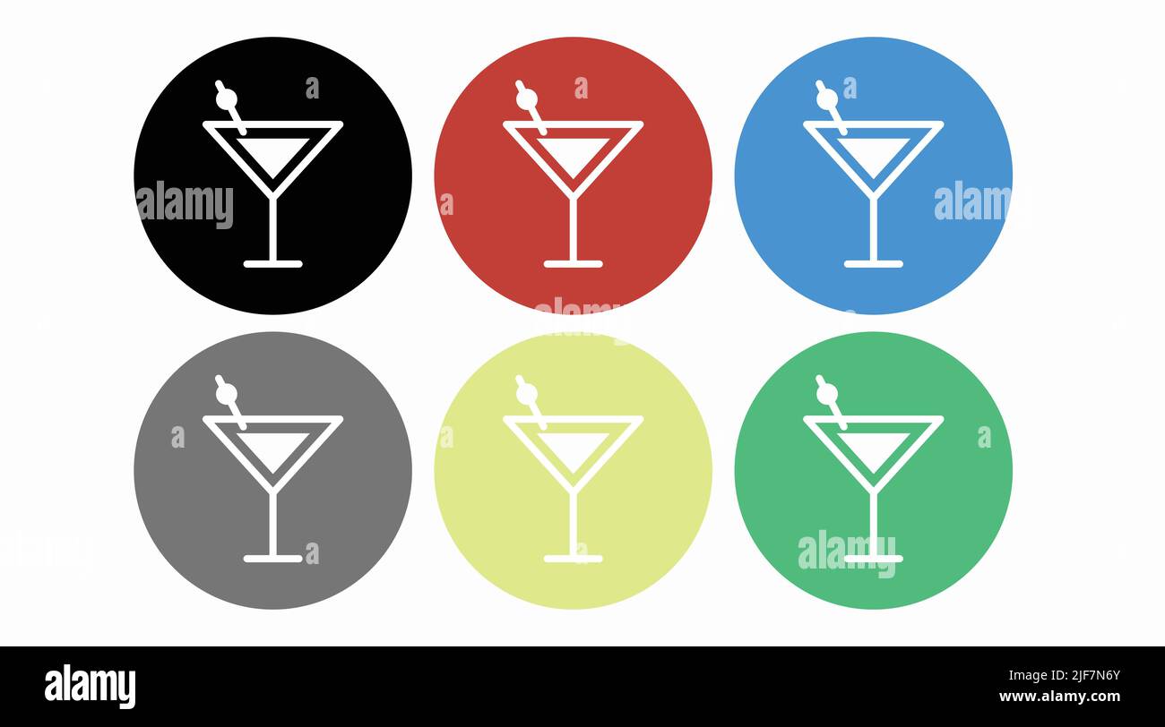 Drinks Icon Set Vector Isolated Set Of Different Drinks Stock Vector