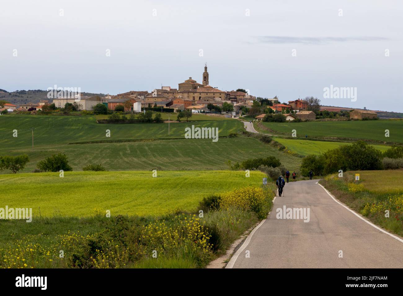 Camino Frances, Sansol, Navarre, Spain Stock Photo - Alamy