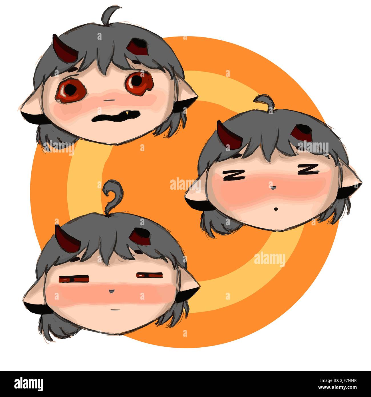 Cartoon girl emotions and expression hi-res stock photography and ...