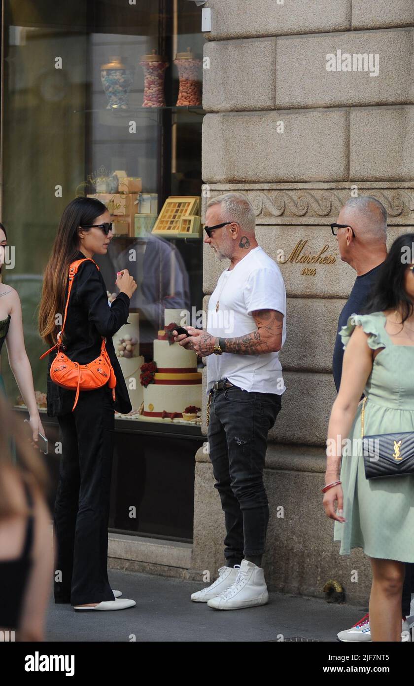 Milan, 30-06-2022 Gianluca Vacchi and his girlfriend SHARON FONSECA ...