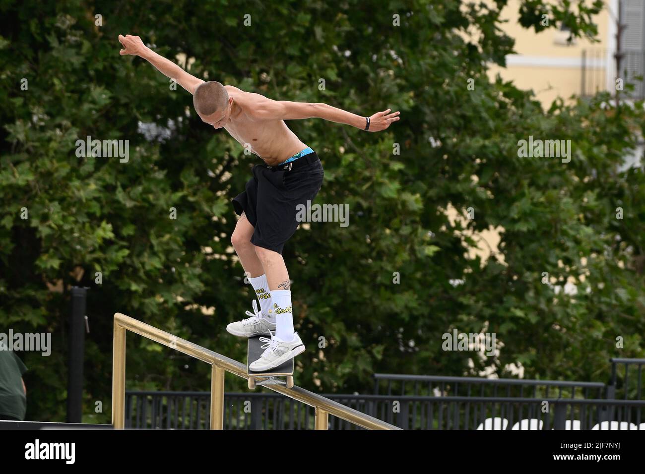 Felipe Mota during Street Skateboarding, Roma, Italia,at the Colle ...