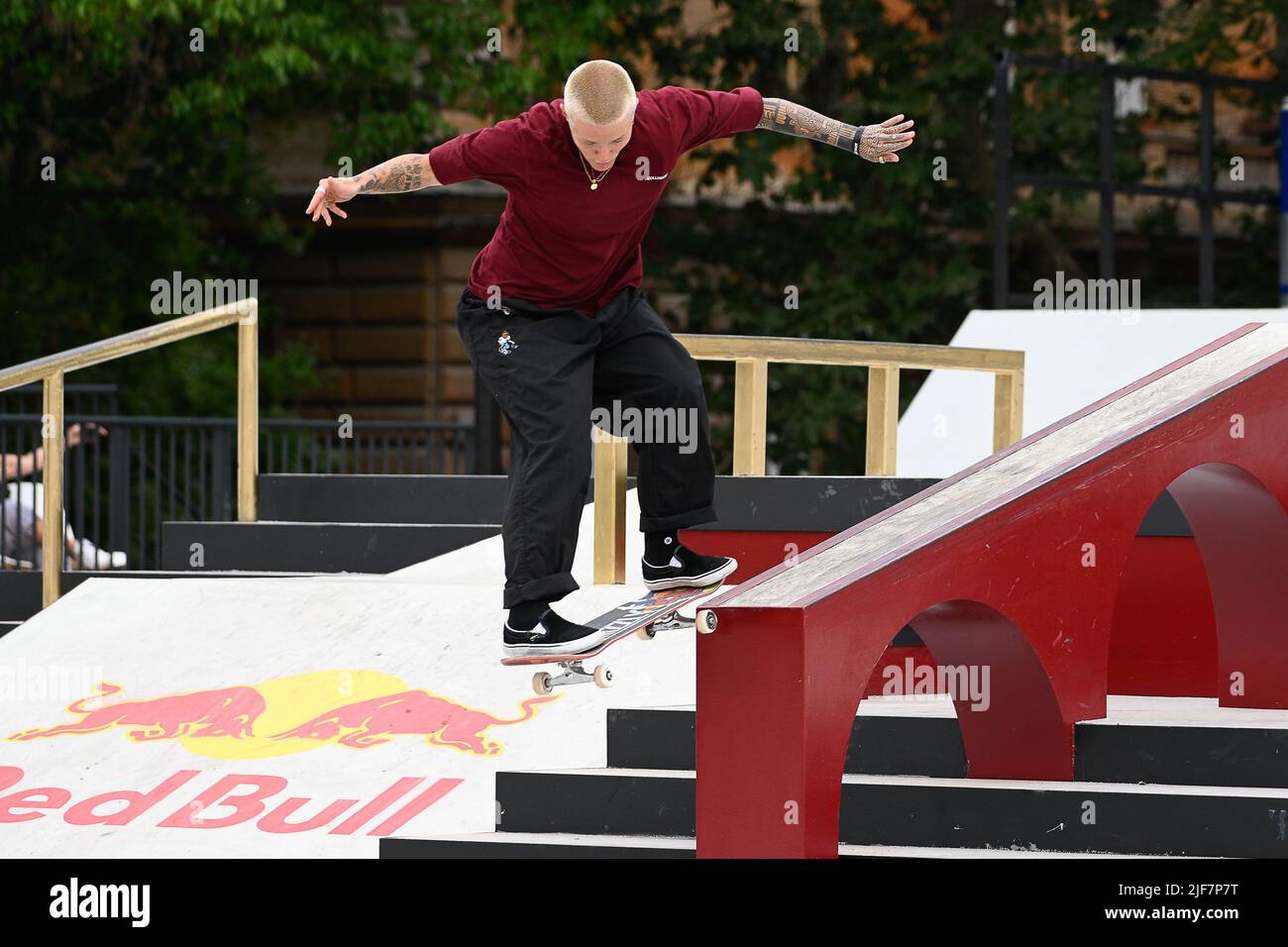 Candy Jacobs during Street Skateboarding, Roma, Italia,at the Colle ...