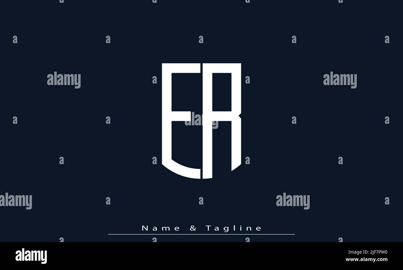 Alphabet letters Initials Monogram logo ER , RE Stock Vector Image ...