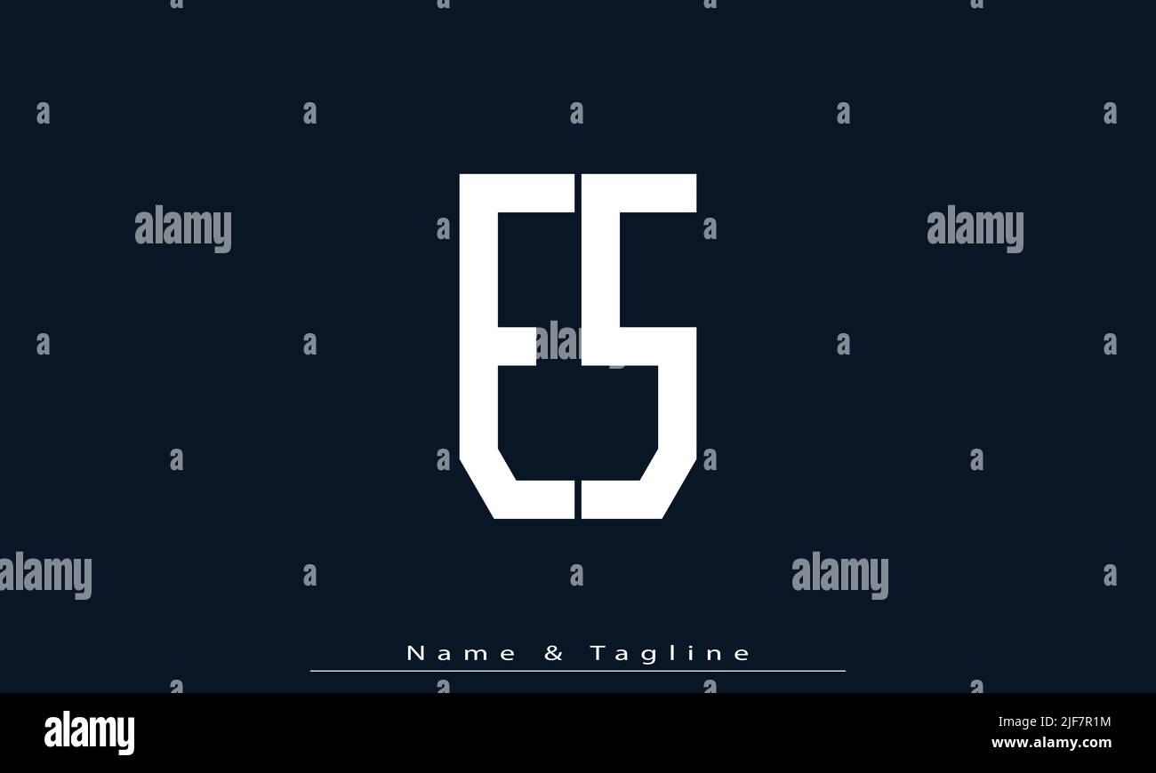 Alphabet letters Initials Monogram logo ES , SE Stock Vector Image ...
