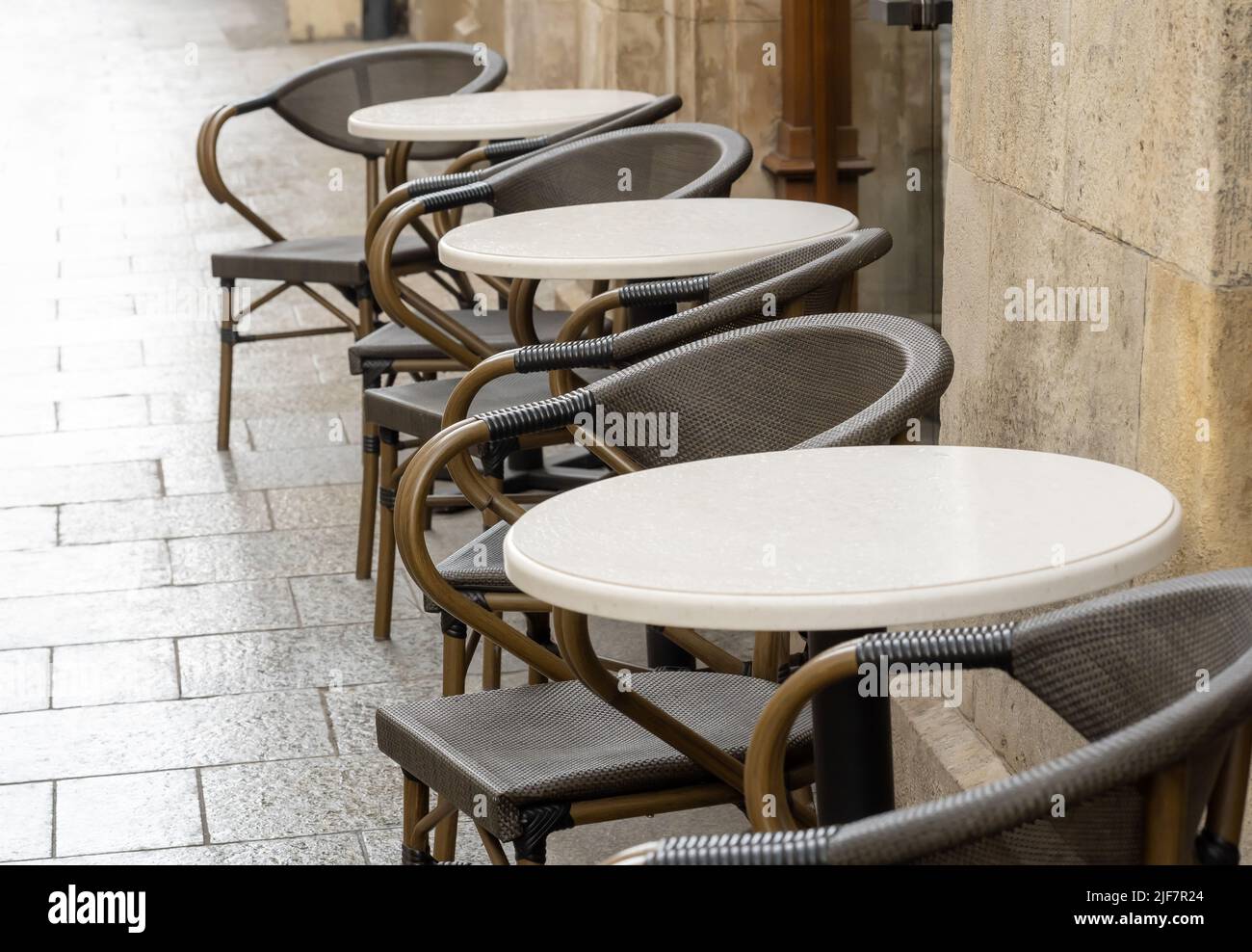 Sidewalk outside outdoors tables dining street cafe hi-res stock ...