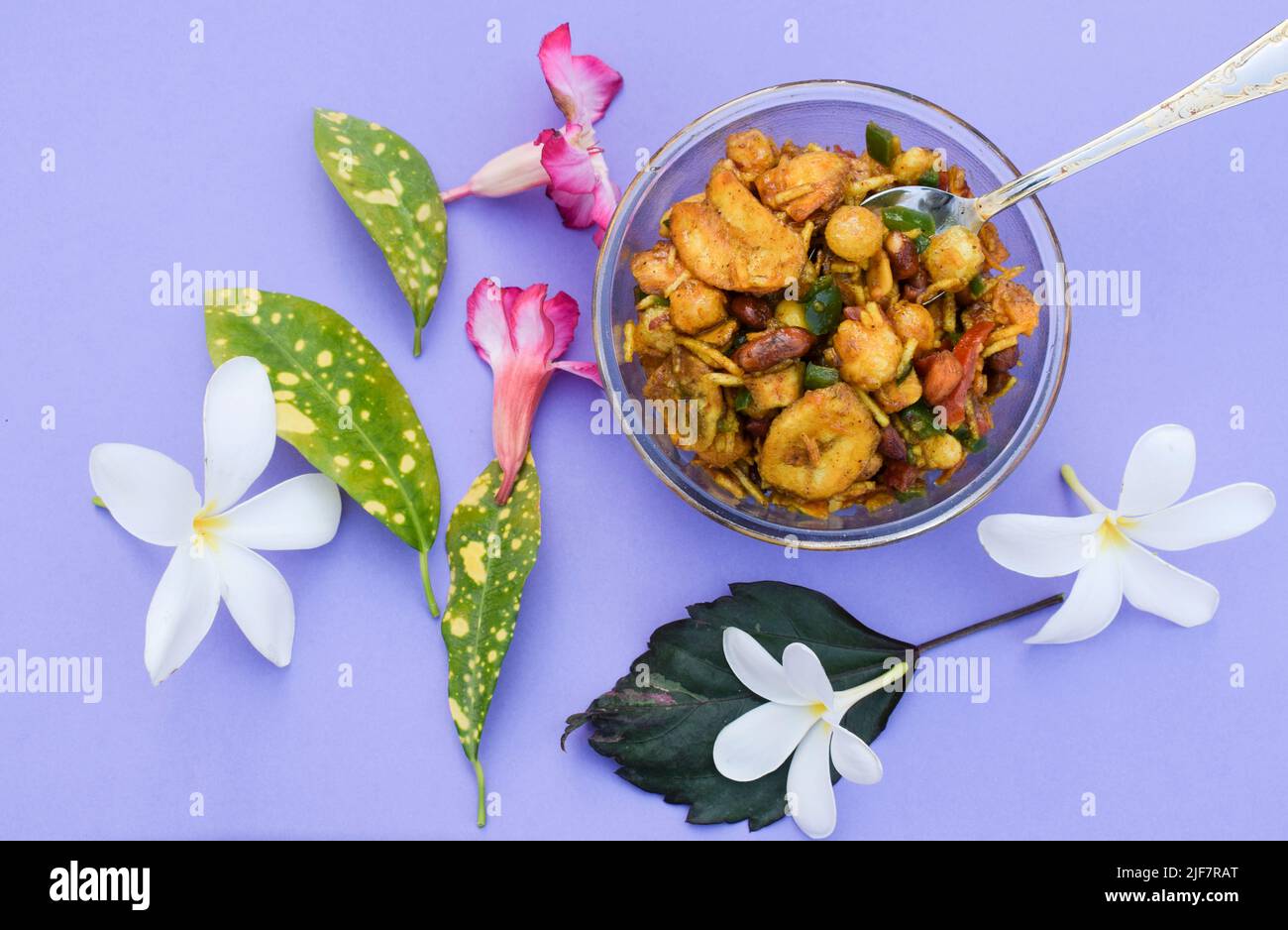 Farali bhelpuri made with faradi ingredients like banana chips, sago ...