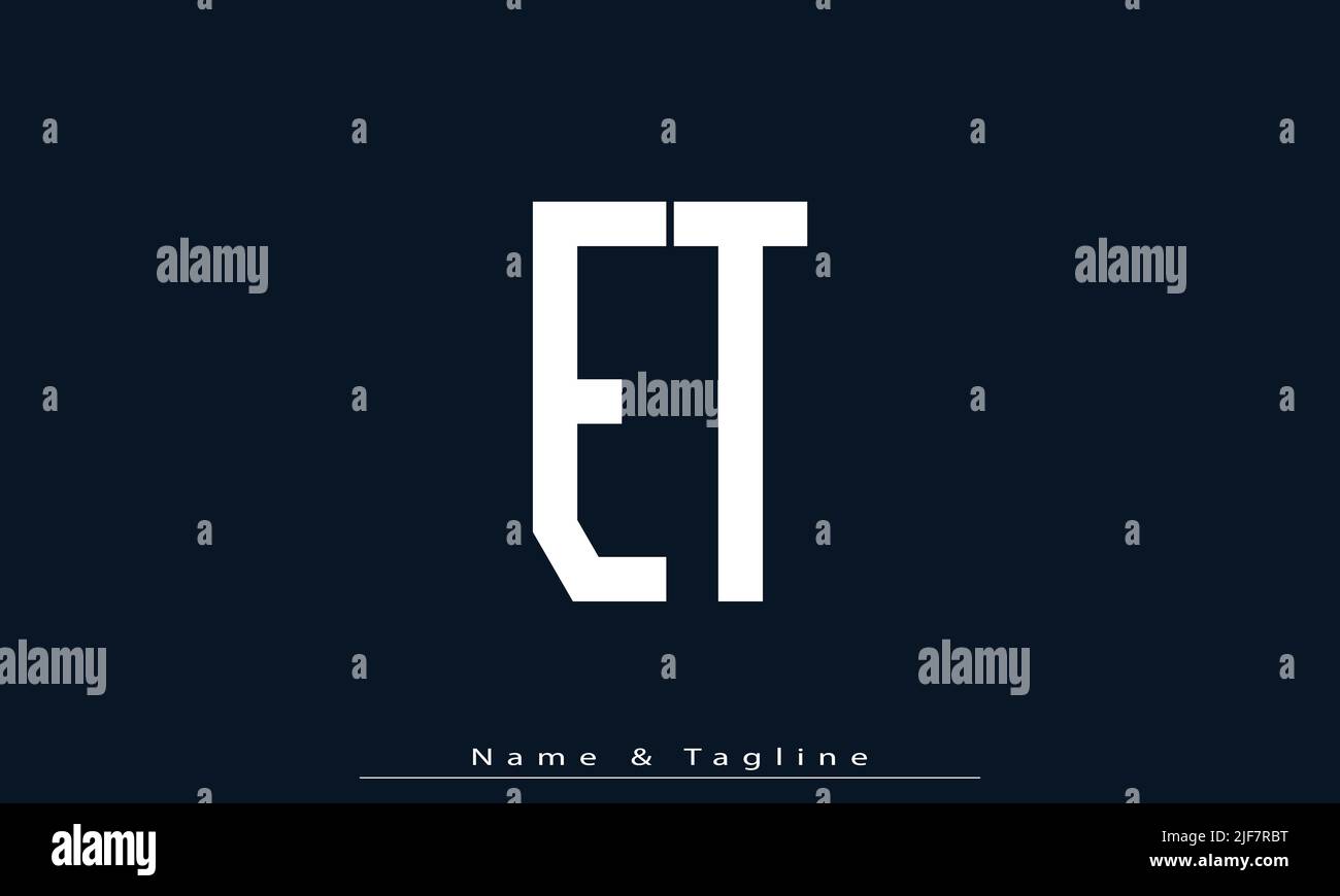 Alphabet letters Initials Monogram logo ET , TE Stock Vector Image ...