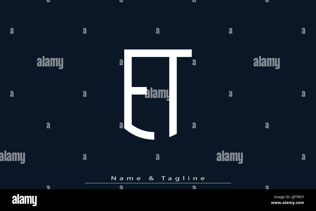 Alphabet letters Initials Monogram logo ET , TE Stock Vector Image ...