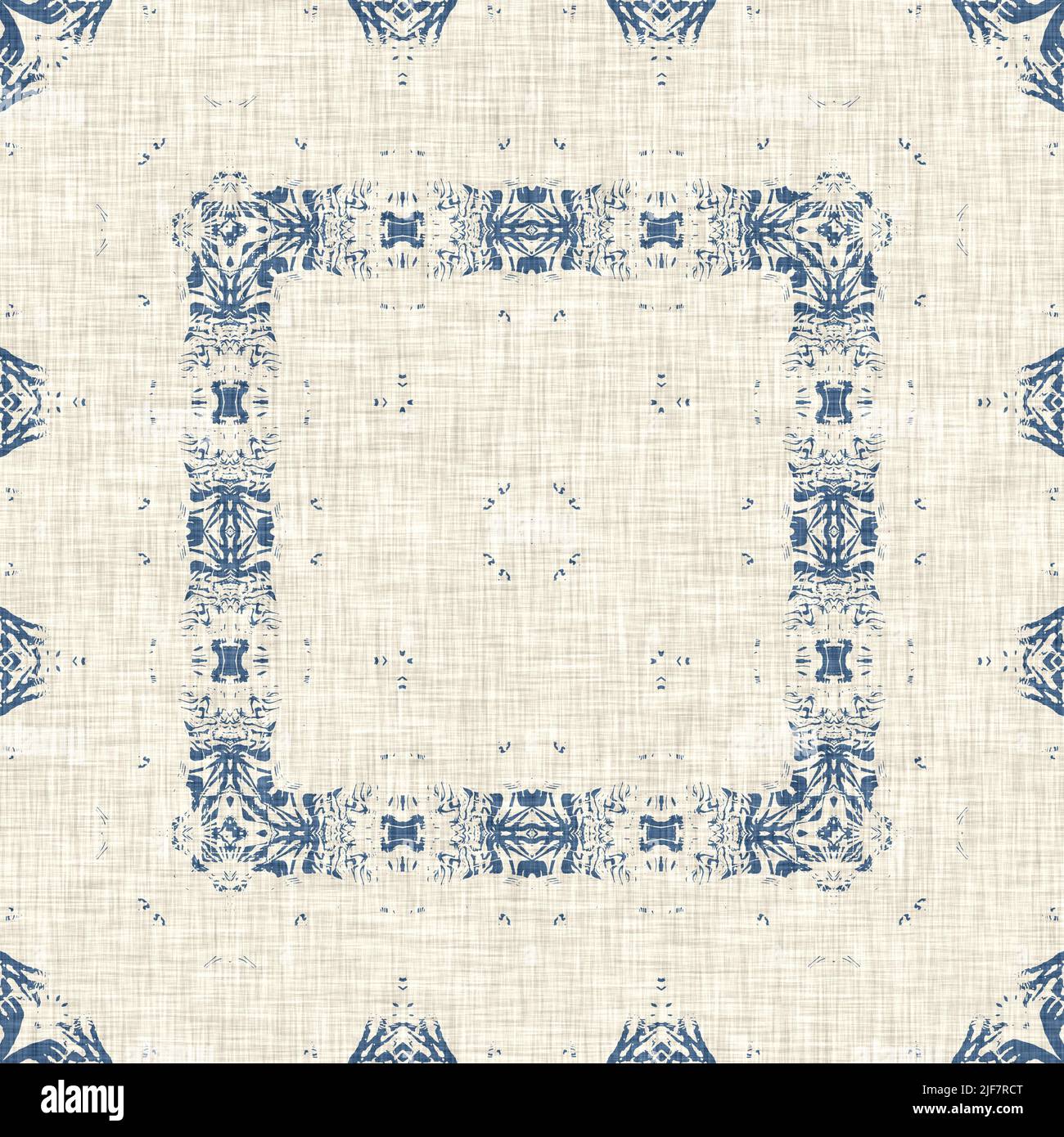 French blue quilt printed fabric pattern for shabby chic home decor ...