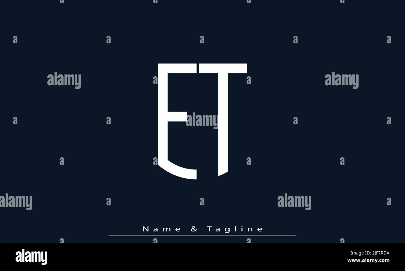 Alphabet letters Initials Monogram logo ET , TE Stock Vector Image ...