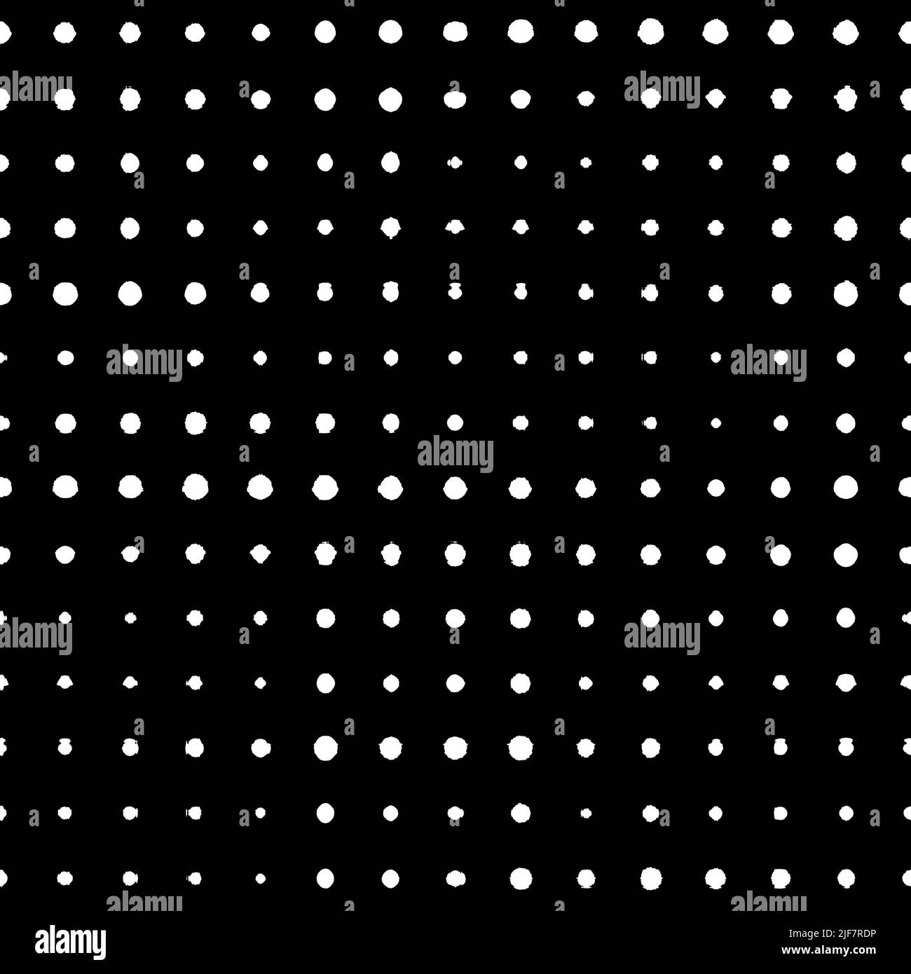 Circle dot monochrome seamless raster pattern. Minimalist polka black ...
