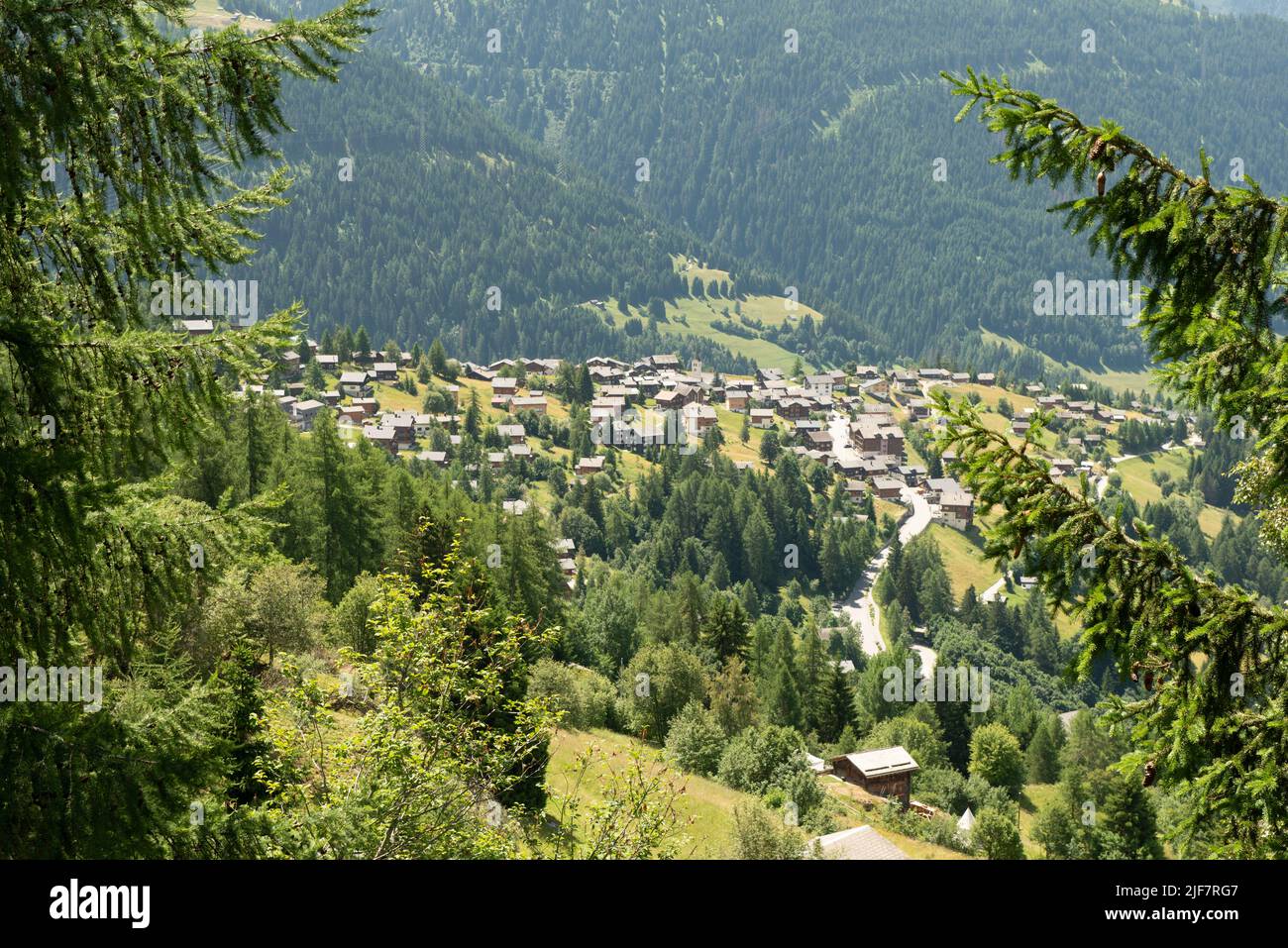 Village of Bellwald Stock Photo - Alamy
